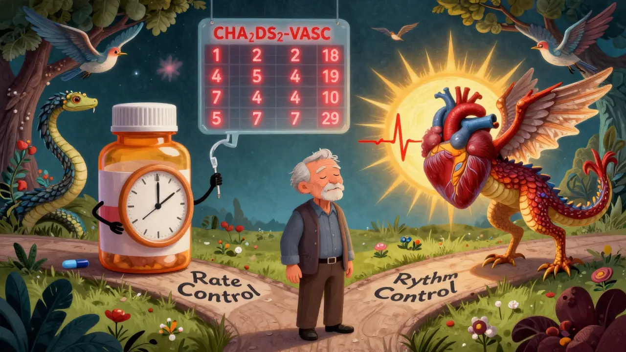 Atrial Fibrillation: Rate vs. Rhythm Control and Stroke Prevention